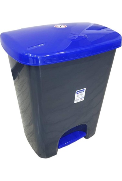 25 Lt Pedallı Plastik Çöp Kovası Mavi Kapaklı 25 Lt Pedallı Plastik Çöp Kovası Mavi Kapaklı