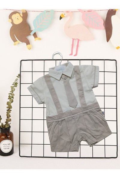 Baby Bonta Babybonta Erkek Bebek Kravatlı Tulum 3-12 Ay