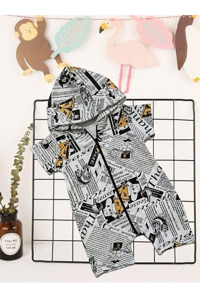 Baby Bonta Babybonta Bebek Tulum Gazete Baskılı 3-9 Ay