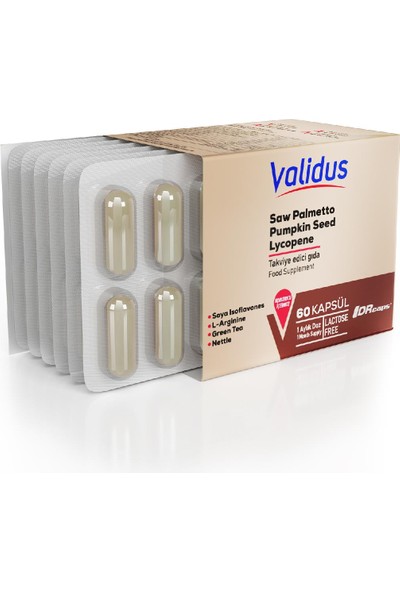 Validus Saw Palmetto + Pumpkin Seed + Lycopene Blister Kapsül Validus Saw Palmetto + Pumpkin Seed + Lycopene Blister Kapsül