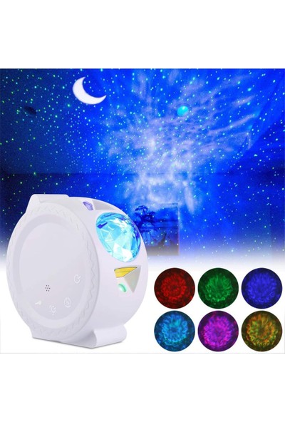 Nettenevime Şarjlı Galaksi Projektör Lazer Disco Topu Bluetooht Ses Bombası Gece Lambası Stary Moon Nettenevime Şarjlı Galaksi Projektör Lazer Disco Topu Bluetooht Ses Bombası Gece Lambası Stary Moon