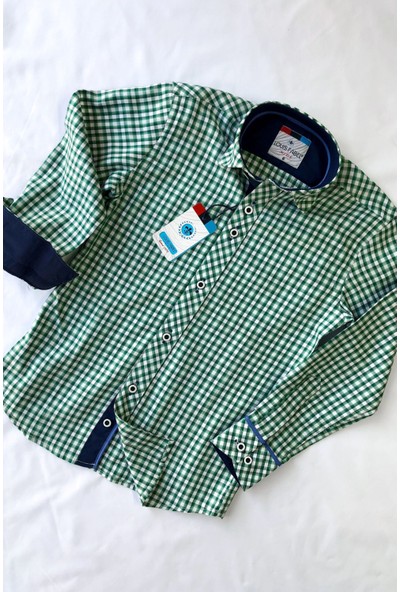 Louis Kids Kareli Uzun Kol Erkek Çocuk Gömleği