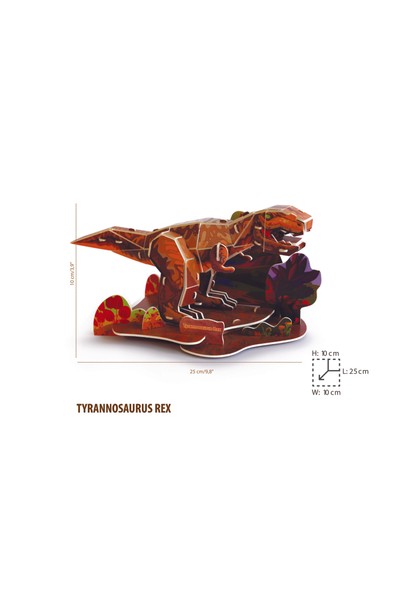 Puzzlent 3 Boyutlu Puzzle-3d Tyrannosaurus Rex 35 Parça Puzzlent 3 Boyutlu Puzzle-3d Tyrannosaurus Rex 35 Parça