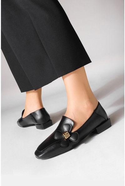 Marjin Kadın Loafer Küt Burun Makosen Ange