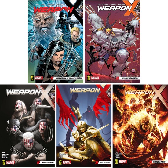 Marvel Weapon x 1-2-3-4-5. Ciltler Set Kitabı ve Fiyatı