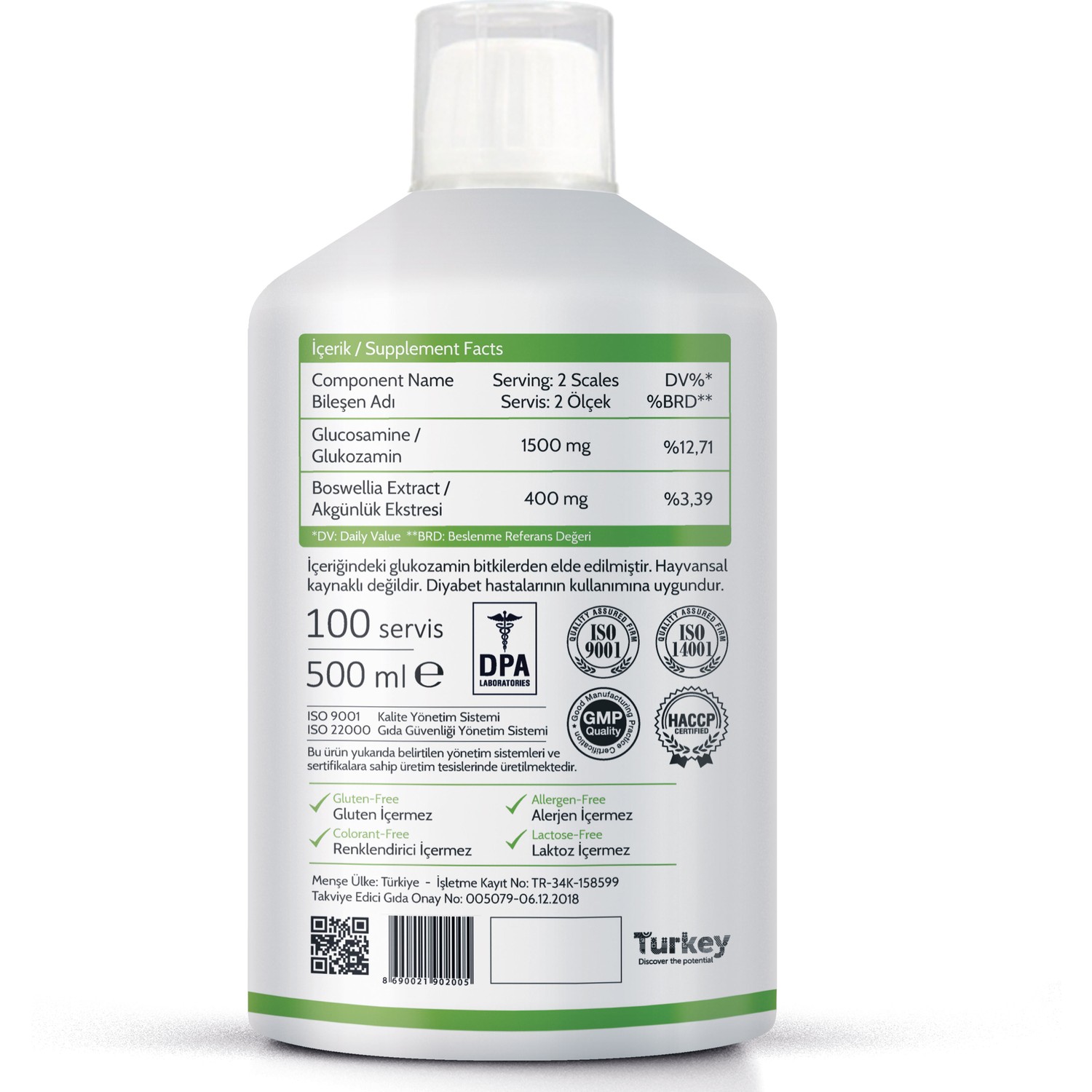 Biomet S1 Glukozamin Likit & Bitkisel Sıvı 500 ml Fiyatı
