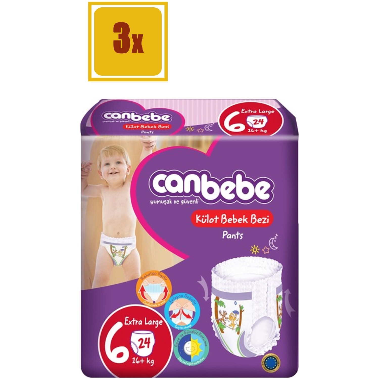 Canbebe Pants Külot Bebek Bezi Extra Large No:6 16+kg 24 Fiyatı