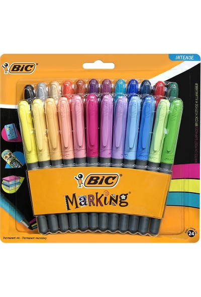 Bic Marking Color Permanent Markör Karışık 24'lü Blister Bic Marking Color Permanent Markör Karışık 24'lü Blister