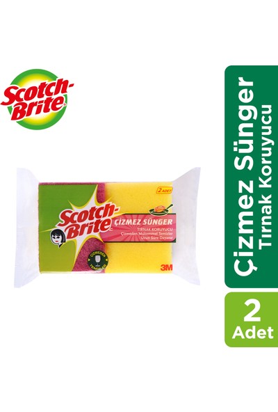 Scotch Brite Yesıl Çizmez Sunger Tk 2' li Paket Scotch Brite Yesıl Çizmez Sunger Tk 2' li Paket