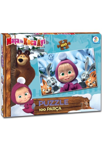 Laço Masha Koca Ayı 100 Parça Çocuk Puzzle Laço Masha Koca Ayı 100 Parça Çocuk Puzzle