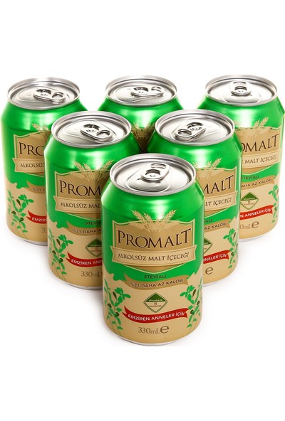 Promalt Stevyalı 6'lı Alkolsüz Malt İçecek
