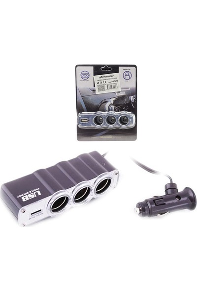 Powermaster Wf-0120 3 Lü Çakmak Çoklayıcı Usb Li