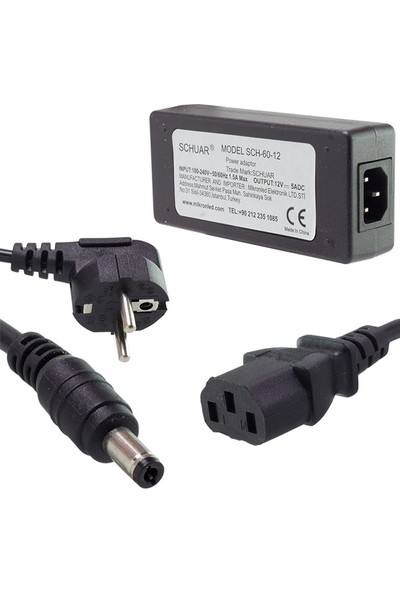Powermaster 12 V-5 A Plastik Kasa Masaüstü Adaptör 5.5*2.5 Uç Powermaster 12 V-5 A Plastik Kasa Masaüstü Adaptör 5.5*2.5 Uç