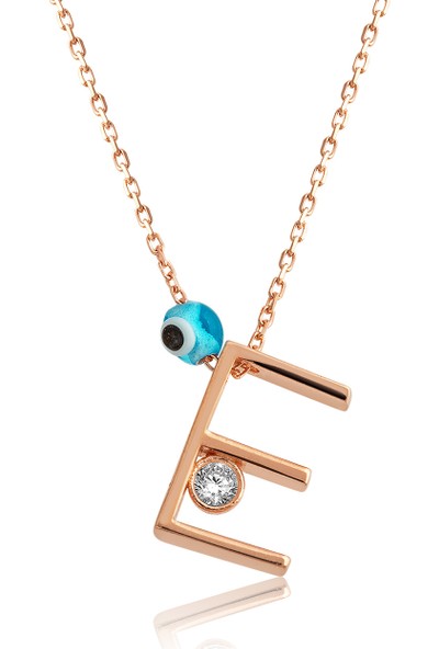 Papatya Silver Kişiye Özel Gözlü 3D Harf Kolye Papatya Silver Kişiye Özel Gözlü 3D Harf Kolye