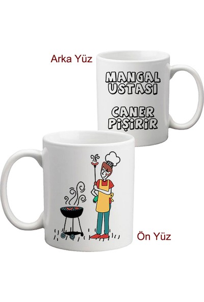 Biresimden Mangal Ustası Babaya Hediye İsimli Kupa Bardak Biresimden Mangal Ustası Babaya Hediye İsimli Kupa Bardak