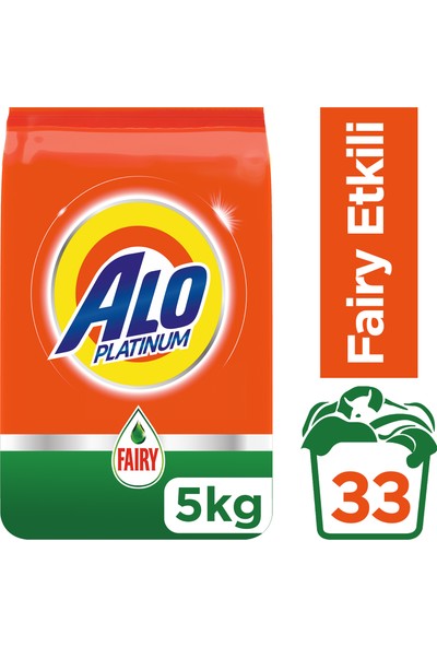 Alo Platinum 5 kg Toz Çamaşır Deterjanı Fairy Etkili