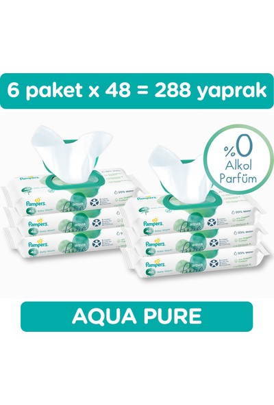 Prima Islak Havlu Mendil Aqua Pure Tekli Paket 48 Yaprak*6 (288 Yaprak) Prima Islak Havlu Mendil Aqua Pure Tekli Paket 48 Yaprak*6 (288 Yaprak)