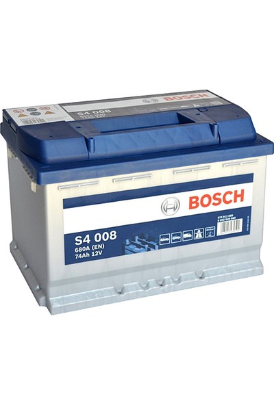Bosch Akü 12V 74Ah S4 Silver Serisi 680 CCA Bosch Akü 12V 74Ah S4 Silver Serisi 680 CCA