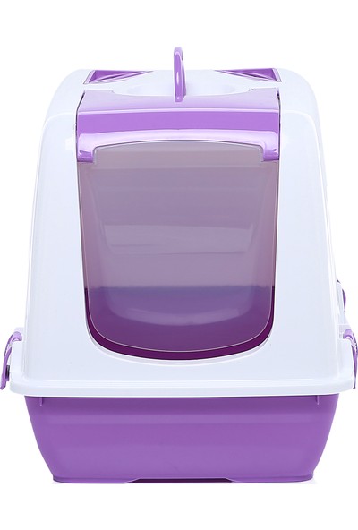 Milo Kapalı Kedi Tuvaleti Mor/Violet 37 x 50 x 39,5 cm