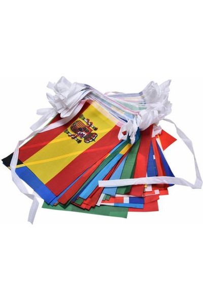 Bayrakal Yabancı Ülke Bayrakları Kumaş Dizili 100 Adet Bayrakal Yabancı Ülke Bayrakları Kumaş Dizili 100 Adet