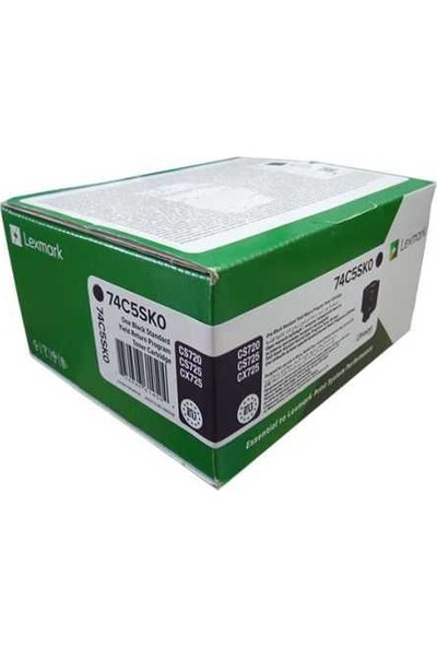 Lexmark 74C5SK0 Siyah Toner CS720/CS725/CX725 Lexmark 74C5SK0 Siyah Toner CS720/CS725/CX725