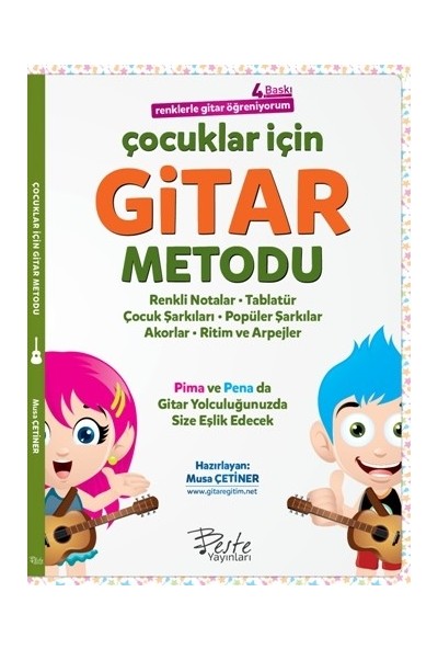 Çocuklar İçin Gitar Metodu Renklerle Gitar Öğreniyorum - Musa Çetiner Çocuklar İçin Gitar Metodu Renklerle Gitar Öğreniyorum - Musa Çetiner