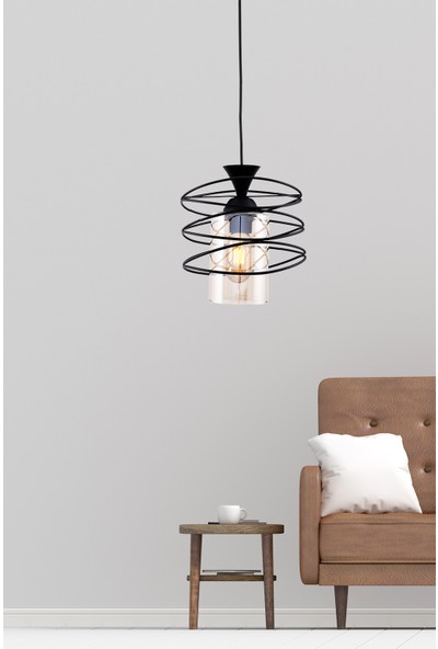 Begüsa Fiber Tekli Siyah Avize