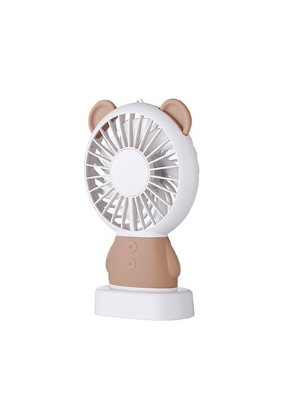 Maimı Damo Bear Mini Taşınabilir Fan - Kahverengi