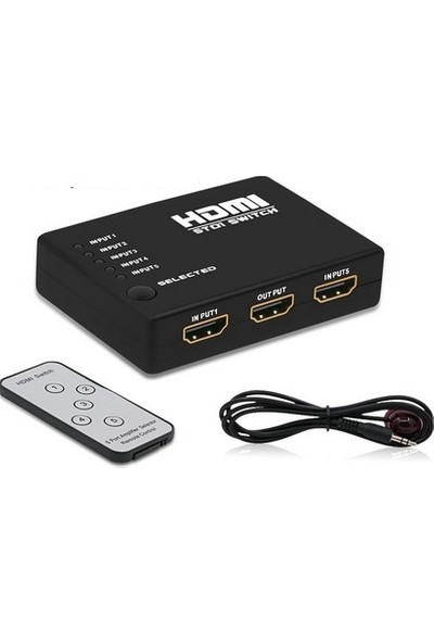 Alfais 4416 HDMI Çoklayıcı Çoğaltıcı Switch 5 Port Kumandalı Alfais 4416 HDMI Çoklayıcı Çoğaltıcı Switch 5 Port Kumandalı
