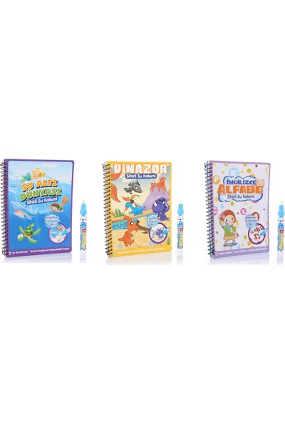 Geppetoys Sihirli Su İle Boyama Kitabı Seti Dinazor - İngilizce Alfabe - Su Altı Dünyası Geppetoys Sihirli Su İle Boyama Kitabı Seti Dinazor - İngilizce Alfabe - Su Altı Dünyası