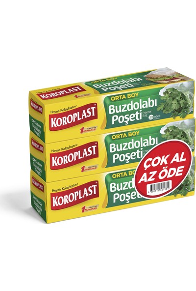 Koroplast Buzdolabı Peşeti Orta Boy 3'Lü