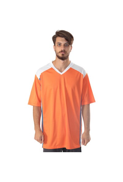 Sportive Bronco Erkek V Yaka Antrenman Isınma Forması - Turuncu