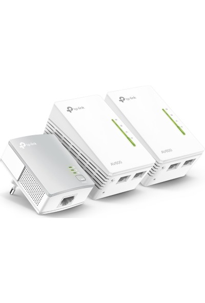 TP-Link TL-WPA4220TKIT AV600 300Mbps Kablosuz Tak Kullan 2 LAN Portlu 300m Mesafeli Menzil Genişletici 3’lü Powerline Adaptör TP-Link TL-WPA4220TKIT AV600 300Mbps Kablosuz Tak Kullan 2 LAN Portlu 300m Mesafeli Menzil Genişletici 3’lü Powerline Adaptör