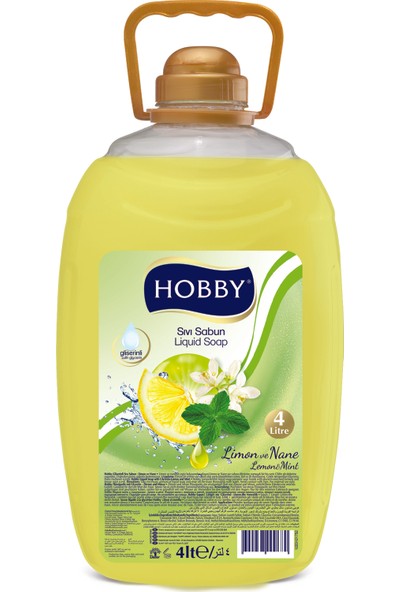 Hobby Sıvı Sabun Limon ve Nane 4000 ml Hobby Sıvı Sabun Limon ve Nane 4000 ml