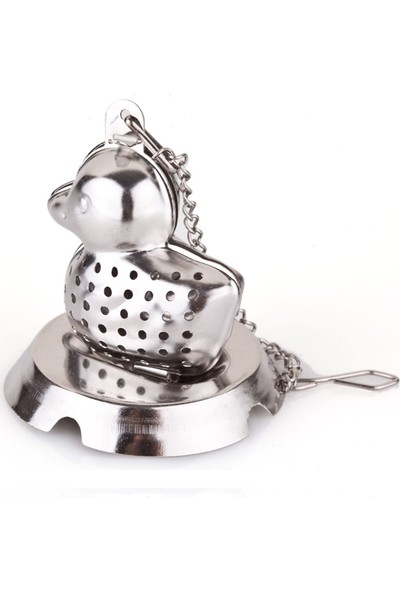 Ördek Tasarımlı Çay Demleme Aparatı Bitki Çayı Servis Süzgeçli