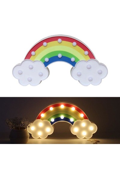 Ömr Dizayn Hediye Gökkuşağı Led Gece Lambası