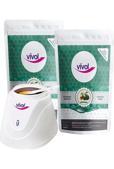 Vivol Boncuk İnci Ağda Kuru Ciltler 2'li Set + Makine Vivol Boncuk İnci Ağda Kuru Ciltler 2'li Set + Makine