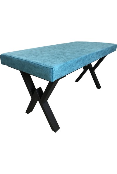 İrem Sırtsız Bank Puf Bench - Retro Siyah Ayak İrem Sırtsız Bank Puf Bench - Retro Siyah Ayak