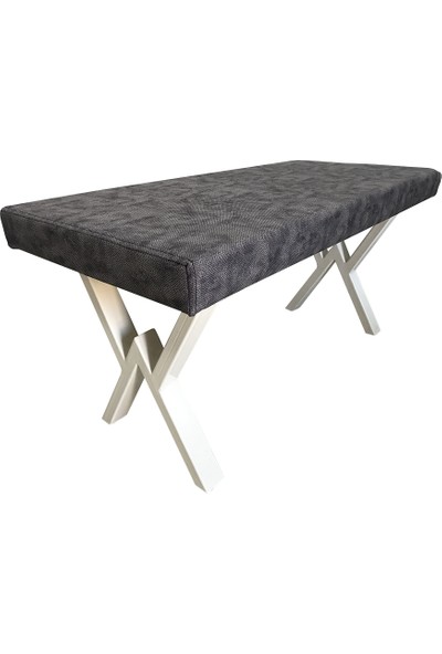 İrem Sırtsız Bank Puf Bench - Retro Beyaz Ayak İrem Sırtsız Bank Puf Bench - Retro Beyaz Ayak