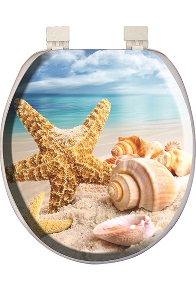 Softy Jumbo Desenli Yumuşak Klozet Kapağı Deniz Kabuğu Softy Jumbo Desenli Yumuşak Klozet Kapağı Deniz Kabuğu