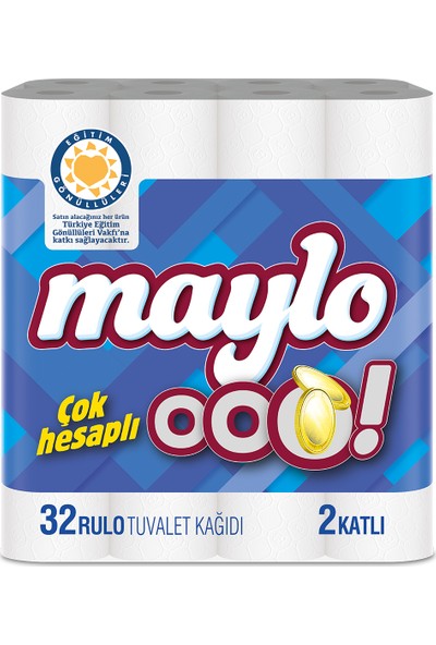 Maylo Ooo! Tuvalet Kağıdı 32'li (2 Katlı) Maylo Ooo! Tuvalet Kağıdı 32'li (2 Katlı)