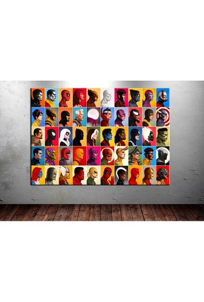 Sibiro Marvel Karakterleri OZL32 Kanvas Tablo 50 x 70 cm