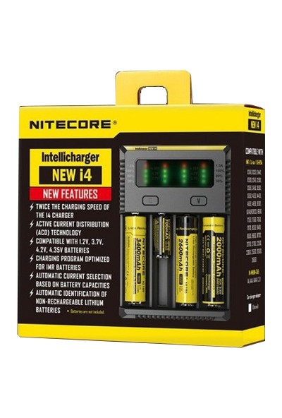 Nitecore New İ4 İntelli Charger Li-İon Şarj Cihazı Nitecore New İ4 İntelli Charger Li-İon Şarj Cihazı