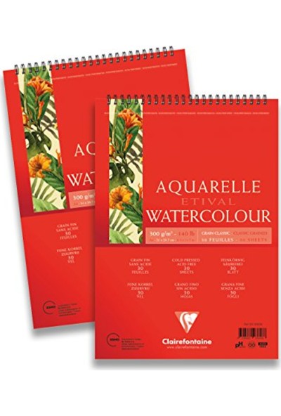 Clairfontaine Etival Sulu Boya Defteri A5 Telli 300 Gr 30 Yp Adet