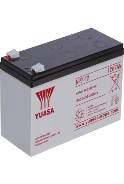 Yuasa Np 12V 7 Ah F1 (İnce) Bakımsız Kuru Akü Yuasa Np 12V 7 Ah F1 (İnce) Bakımsız Kuru Akü