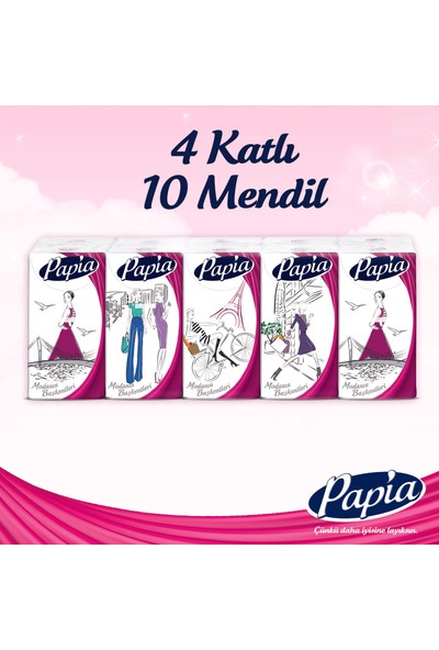 Papia 10'lu Klasik Mendil