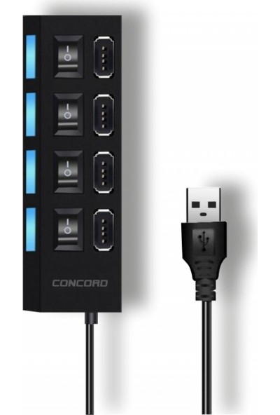 Concord C-852 | USB Hub 2.0 (Usb Çoğaltici) Concord C-852 | USB Hub 2.0 (Usb Çoğaltici)