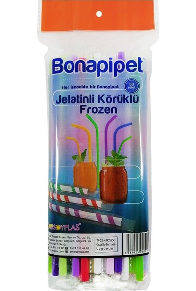 Ambalaj Pazarı Bona Jelatinli Körüklü Frozen Pipet - 50'li Ambalaj Pazarı Bona Jelatinli Körüklü Frozen Pipet - 50'li