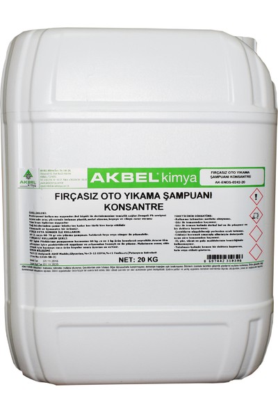Akbel Kimya Fırçasız Oto Yıkama Şampuanı Konsantre 20 kg 1/60 Akbel Kimya Fırçasız Oto Yıkama Şampuanı Konsantre 20 kg 1/60