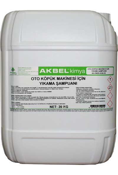 Akbel Kimya Oto Köpük Makinesi İçin Yıkama Şampuanı 20 kg 1/100 Akbel Kimya Oto Köpük Makinesi İçin Yıkama Şampuanı 20 kg 1/100